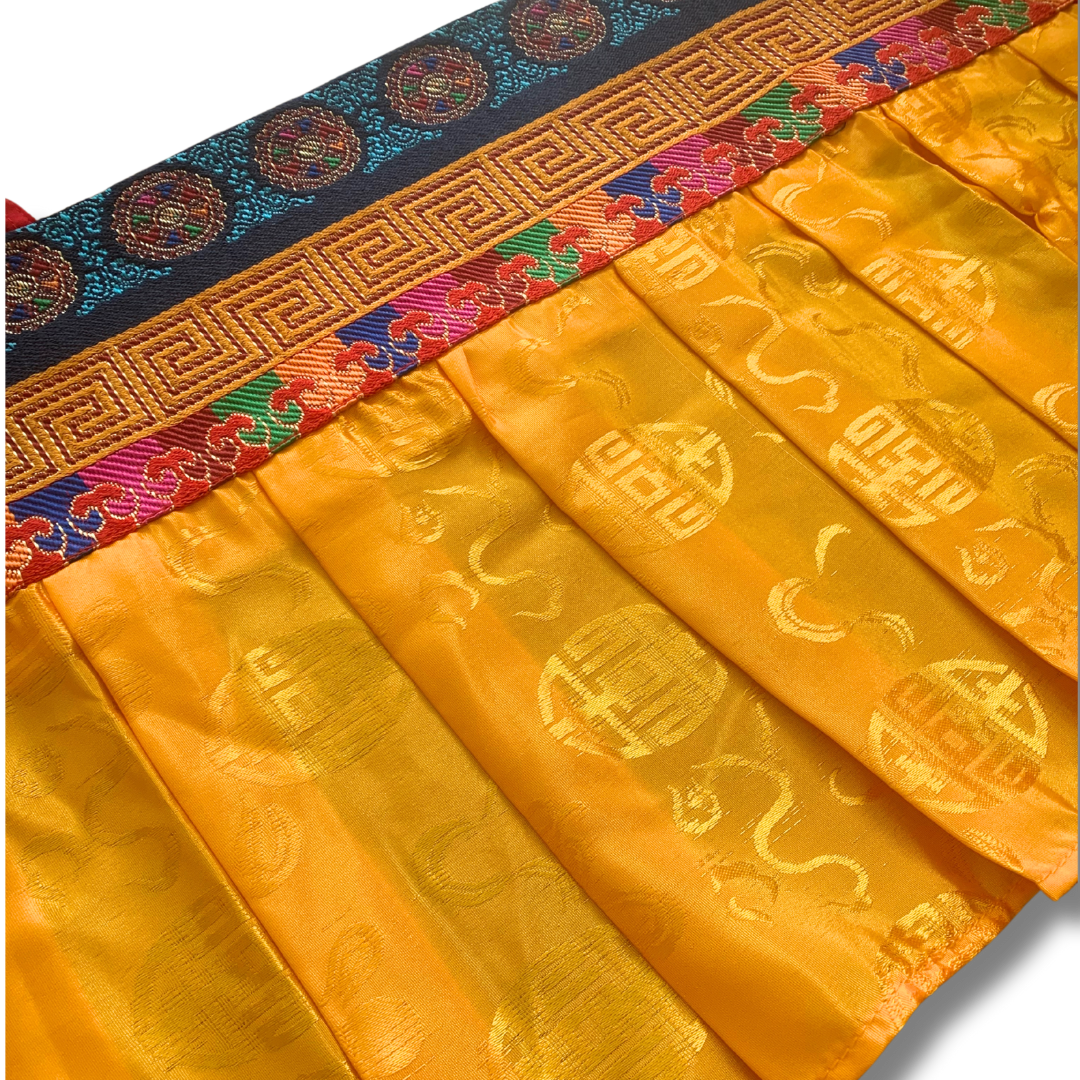 Shambu Ruffled Banner - 1 m - Yellow – Tibetan Emporium