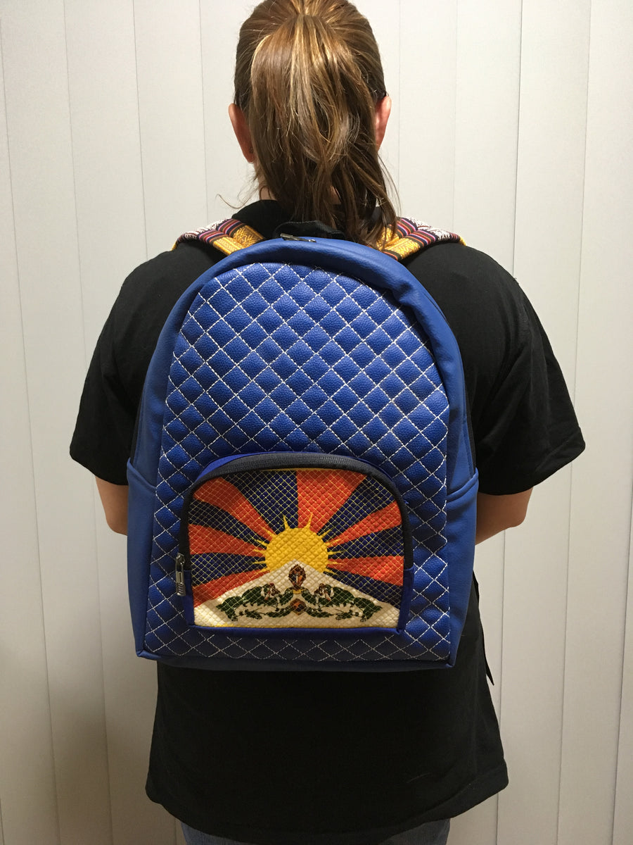 Blue Tibetan Flag Backpack – Tibetan Emporium