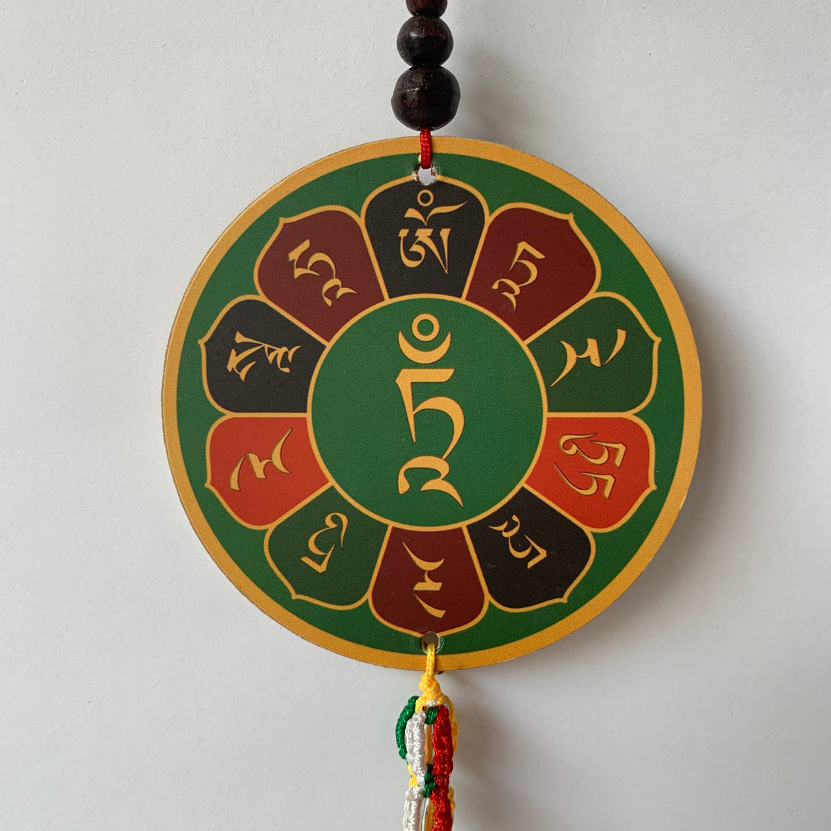 Green Tara Print Wood Hanger with Tara Mantra – Tibetan Emporium