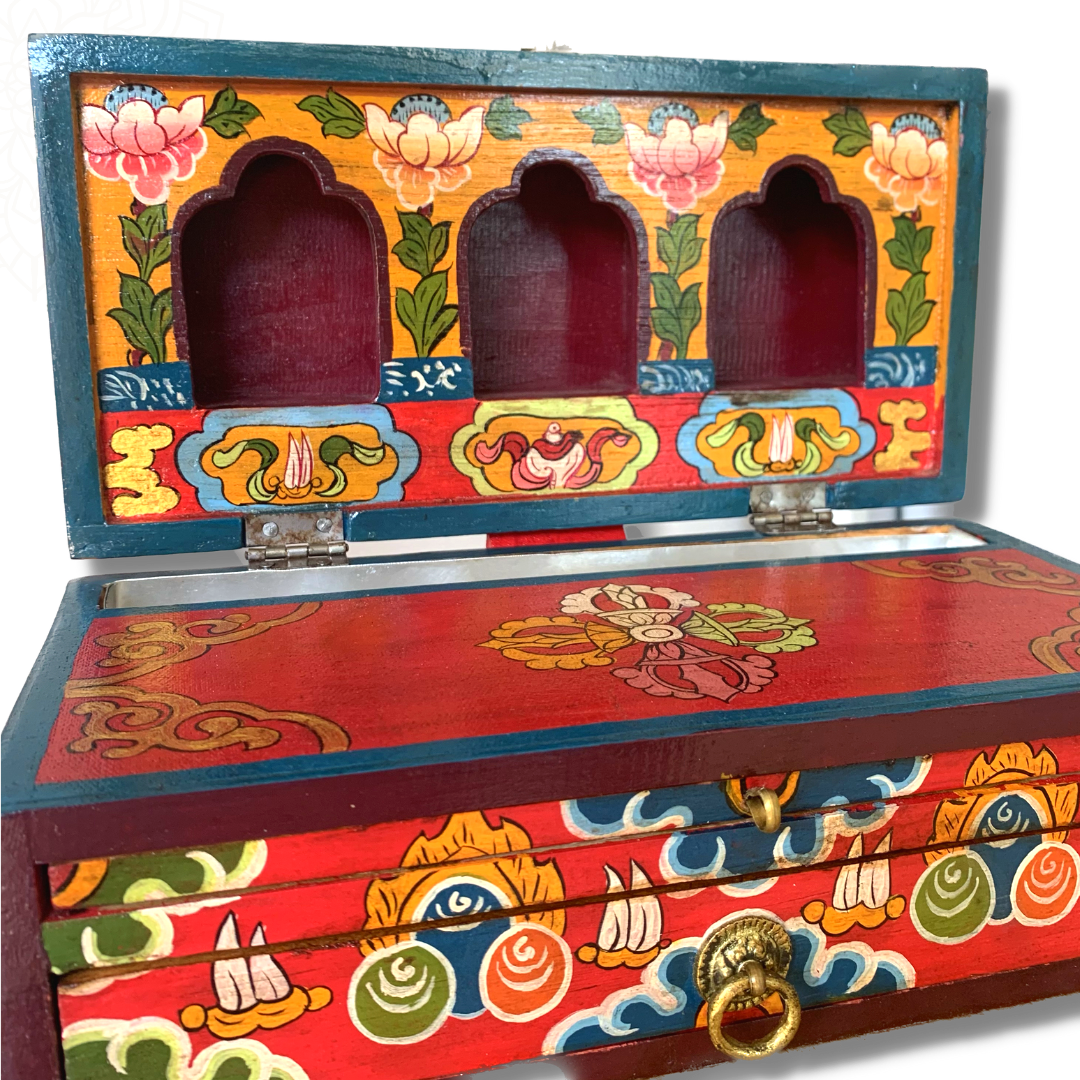 Folding Wooden Altar Box – Tibetan Emporium